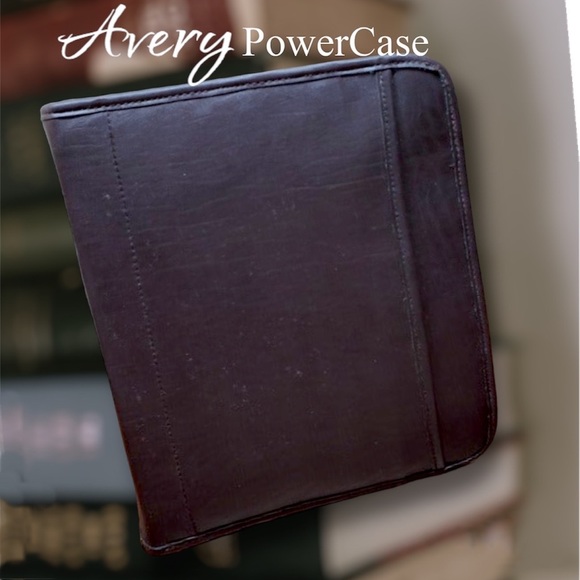 Avery | Office | Avery Powercase Leather Organizer | Poshmark